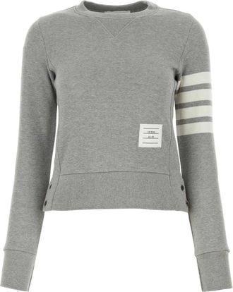 Thom Browne Femme, Sweatshirts et sweats &agrave; capuche, Gris, Taille: 34 FR Confortable SweaT-shirt en Coton Gris