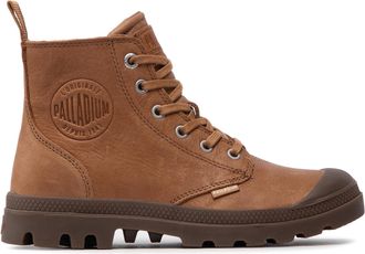Palladium Schnürstiefeletten Palladium Pampa Zip Lth Ess 76888-252-M Braun