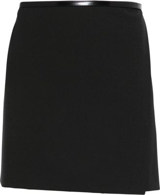 Philosophy di Lorenzo Serafini Femme, Jupes, Noir, Taille: 34 FR Asymmetric Wrap Skirt