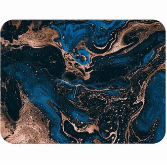 MG Design Set aus 4 Kork-Platzsets - Magma Blue 3 - 30 x 40 cm - hitzebest&auml;ndig & abwischbar, mit Korkr&uuml;ckseite