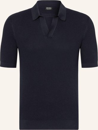 Ermenegildo Zegna Zegna Strick-Poloshirt blau