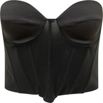 Actualee Femme, Sous-v&ecirc;tements, Noir, Taille: 40 FR Bustier sans Bretelles