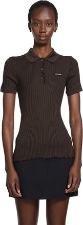 Miu Miu Silk Knit Polo Shirt