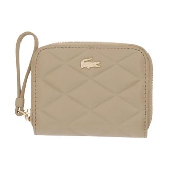 Lacoste Petite Maroquinerie Crocodelle en Cuir - Femme - Accessoires - Beige - Taille: ONE Size