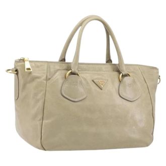 Prada Sac &agrave; main vintage doccasion - Femme - Pre-owned - Beige - Taille: ONE Size