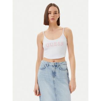 Guess Top V5GP16 K8RT2 Wei&szlig; Regular Fit