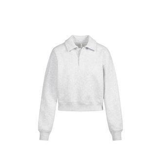 SKIMS Sweat &agrave; col zipp&eacute; en coton m&eacute;lang&eacute;