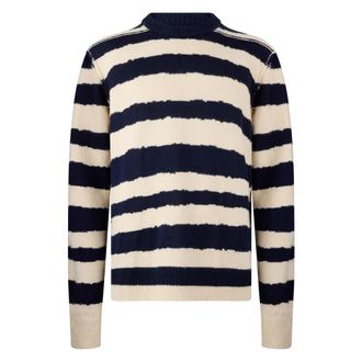 Diesel Eleganter Gestreifter Pullover - - Knitwear - Herren - Schwarzk - L