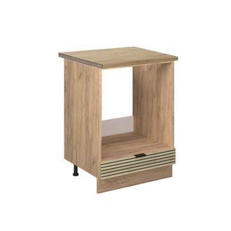 Vicco Herdumbauschrank Fame-Line, Herdschrank, Eiche Paneel, 60 cm, AP Eiche