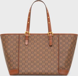 Gerard Darel Cabas en toile enduite monogramm&eacute;e et cuir - SIMPLE BAG - Camel