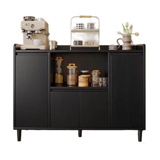 Generic Sideboard mit offenen Regalen + Stauraum mit Doppelt&uuml;ren Verst&auml;rkte Platten Getr&auml;nkeschrank for das Wohnzimmer/Servierwagen for das Esszimmer In DREI 
