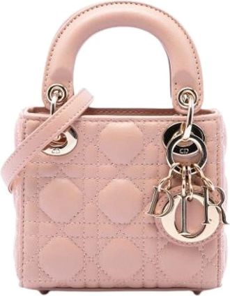 Dior Pre-owned Micro Lady Dior - Femme - Pre-owned - Rose - Taille: ONE Size