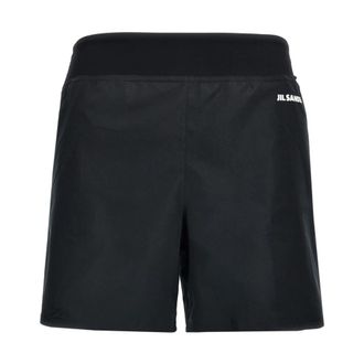 Jil Sander Schwarze Badehosen mit Logodetail - - Shorts - Damen - Schwarzk - S