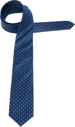 Eterna Krawatte aus reiner Seide 7,5 cm breit Punkte nachtblau