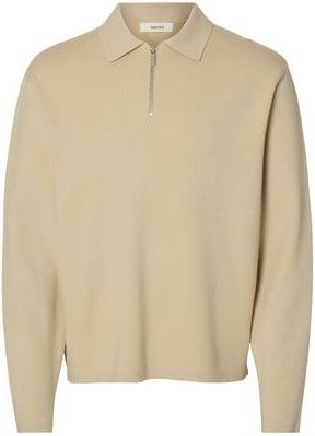 Selected Pull droit &agrave; col zipp&eacute;