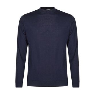 Eleventy Sportlicher Woll-Rundhalspullover - - Knitwear - Herren - Blau - XL