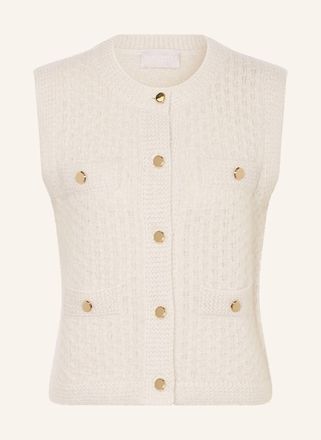 Hemisphere Hemisphere Strickweste Aus Cashmere Mit Glitzergarn weiss