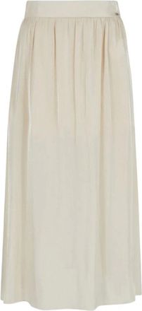 A|X Armani Exchange Femme, Jupes, Beige, Taille: 40 FR Jupe Midi &Eacute;lastiqu&eacute;e
