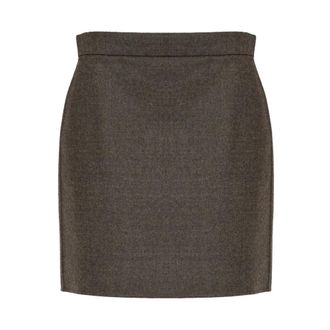 Max Mara Acinoso Wollrock - - Skirts - Damen - Braun - XS