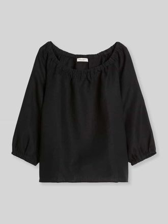 Marc O'Polo Regular Fit Bluse aus reinem Leinen mit Carmen-Ausschnitt