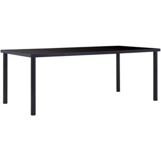 vidaXL Vidaxl - Table &agrave; manger Noir 200x100x75 cm Verre tremp&eacute;