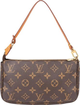 Louis Vuitton Crossbody Bags - Louis Vuitton Canvas Monogram Pochette Accessoire - Gr. unisize - in Braun - für Damen