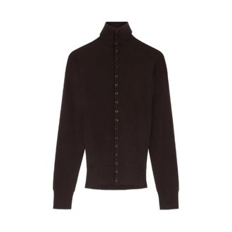Christophe Lemaire Taillierter Cardigan mit Kn&ouml;pfen - - Knitwear - Damen - Braun - XS