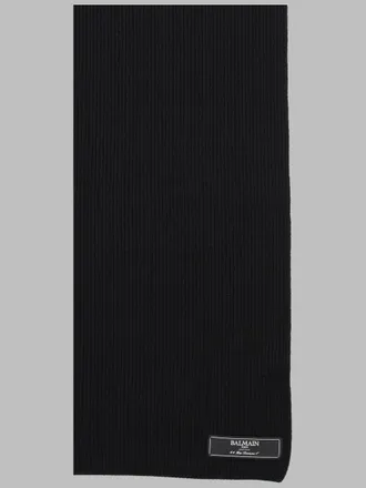 Balmain Merino Wool Scarf - Black