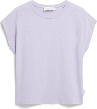 Armedangels Damen T-Shirt aus Bio-Baumwolle ONELIAA Loose Fit Soft Lilac