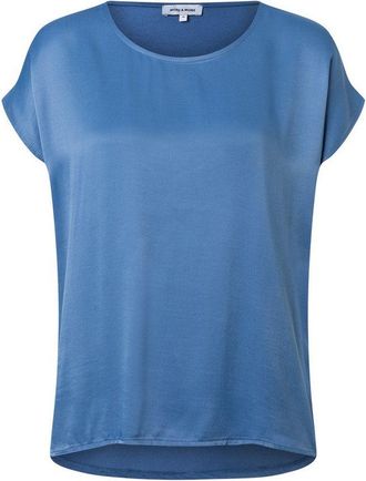 More & More Kurzarmshirt Materialmixshirt