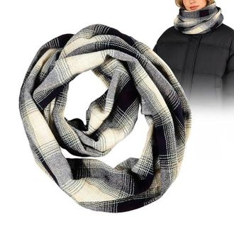 Generic &Eacute;charpe Infinity pour femme - Accessoires chauds, doux et l&eacute;gers avec poche &agrave; fermeture &eacute;clair - Pour le quotidien, les trajets d&eacute;contract&eacute;s, la maiso