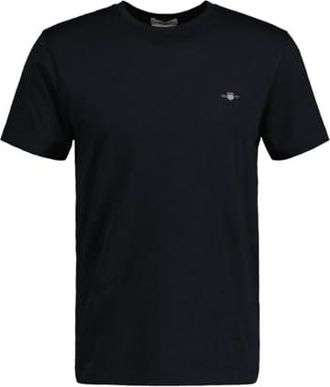 GANT SS Shirt &Agrave; Manches Courtes Shield Coupe Slim, Black, XXL Homme