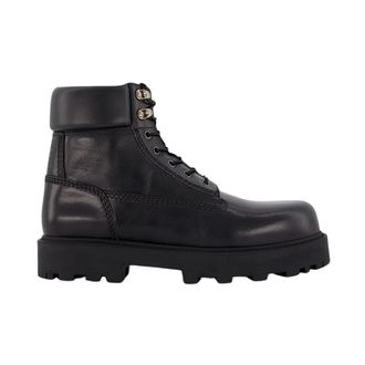 Givenchy Logo-Debossed Lederstiefel - - Shoes - Herren - Schwarzk - 40 EU