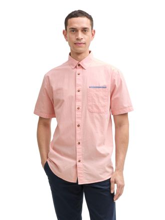 Tom Tailor Regular Fit Kurzarmhemd mit Karomuster, White Multicol Check, L