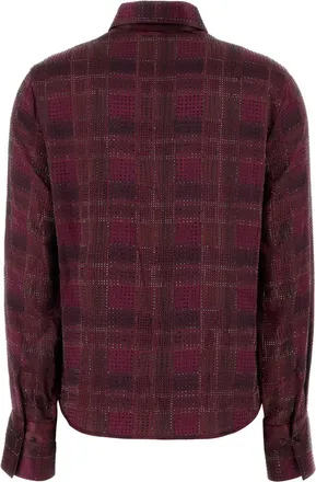 Ermanno Scervino Womens Camicia Strass Bordeaux Camicie Shirt