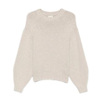 Khaite Pull en maille &eacute;paisse &agrave; col rond - Femme - Pulls - Beige - Taille: 40 FR