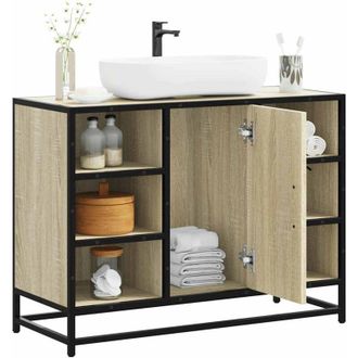 vidaXL Vidaxl - Armoire lavabo de salle de bain chêne sonoma bois dingénierie