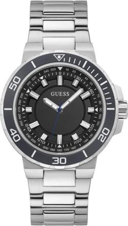 Guess Edelstahl Quarz Herrenuhr Grau - - Accessories - Herren - Grau - ONE SIZE