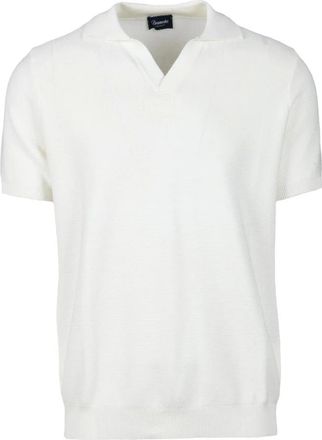 Drumohr Homme, Tops, Blanc, Taille: 2XL Pull en Tricot de Coton