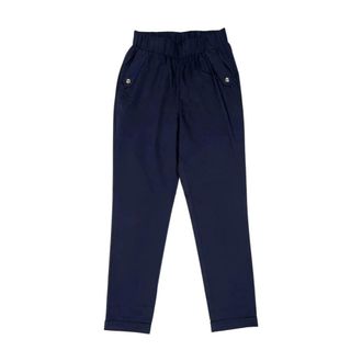 Liu Jo Schmal geschnittene Hose mit Umschl&auml;gen - - Trousers - Damen - Blau - 2XS