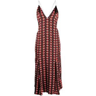 Wales Bonner Wales Bonner - Josephine Dress - Femme - Robes - Brun - Taille: 44 FR