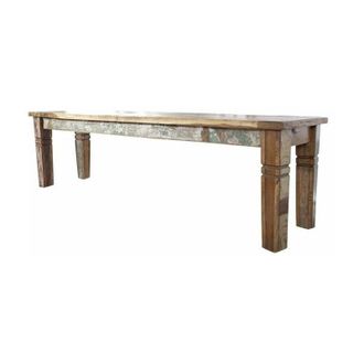 Massivmoebel24 Bank Altholz 200x40x45 mehrfarbig lackiert nature of spirit 37