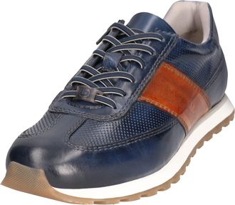 Bugatti Sneaker low Klassischer Schn&uuml;rschuh Herren 331 ARX014100 4100 Echtleder in blau