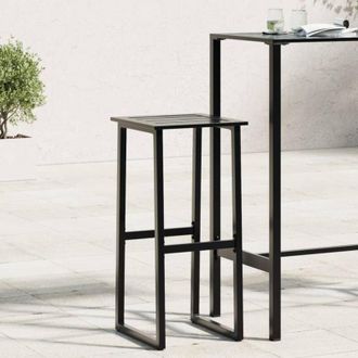 vidaXL Barhocker 2 Stk. Schwarz 38x38x80 cm Pulverbeschichteter Stahl - Vidaxl