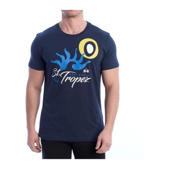 La Martina Kurzarm-T-Shirt inspiriert von St. Tropez - - Tops - Herren - Blau - M