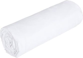 Vente-Unique Drap Housse Percale de Coton 80 Fils/cm&sup2; - 200 x 200 cm - Bonnet 30 cm - Blanc - CHARMY de Palacio