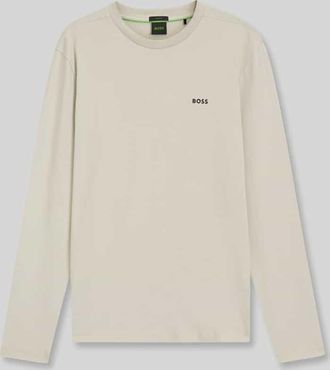 HUGO BOSS Regular Fit Langarmshirt aus Baumwoll-Mix Modell Tee Long