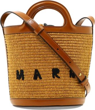 Marni Femme, Sacs, Beige, Taille: ONE Size Tropicalia Mini Bucket