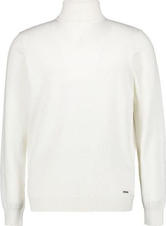 Ragman Herren Pullover wei&szlig; unifarben