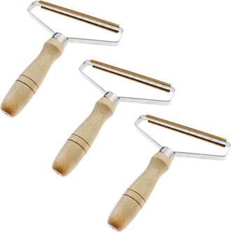 Frcolor Manueller Fusselrasierer Für Kleidung 3 Stück Holz Edelstahl Schnelle Fusselentfernung Tragbar Für Tierhaare Flusen Kleidung Sofas Teppichen Reisegeei